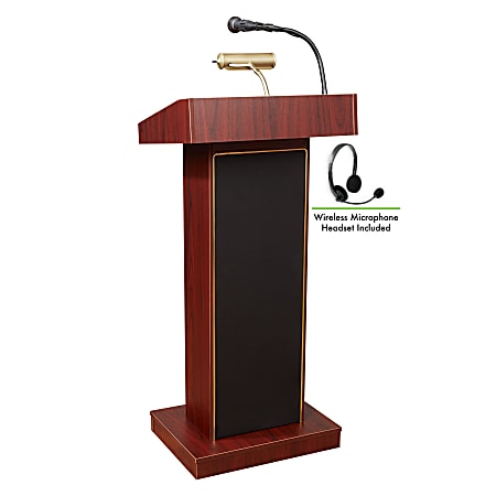 Oklahoma Sound The Orator Lectern Wireless Headset Microphone Mahogany ...
