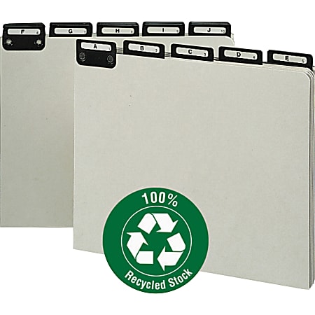 Smead Pressboard Alphabetic File Guides With Metal Tabs 11 34 x 10 ...