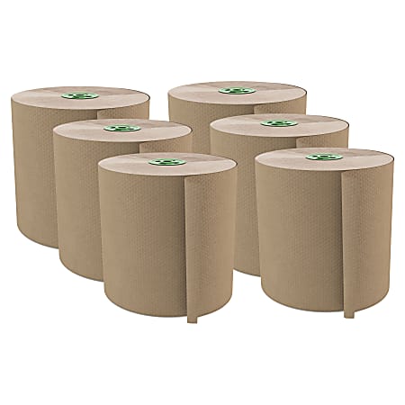 Cascades For Tandem Hardwound 1 Ply Paper Towels 100 Recycled Moka 1050 ...