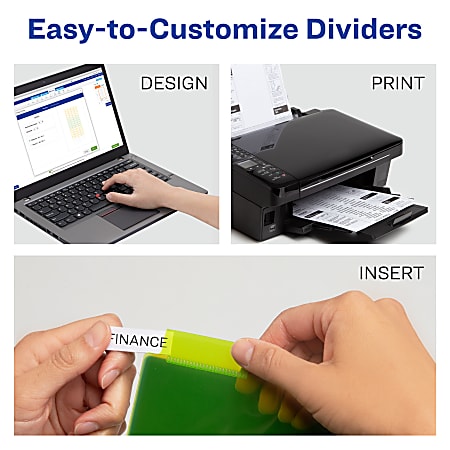 Avery Big Tab Insertable Plastic Dividers Single Pocket Multicolor 8 ...
