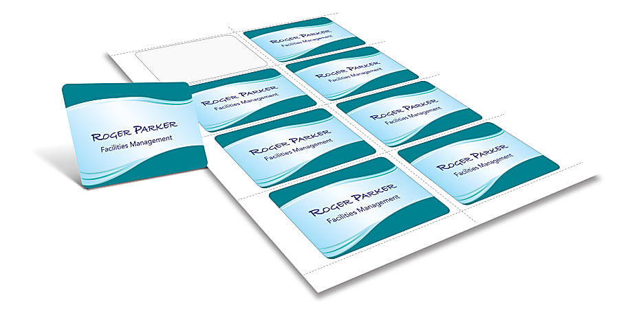 Office Depot Brand Adhesive Name Badges 2 13 x 3 38 White Pack Of 400 ...