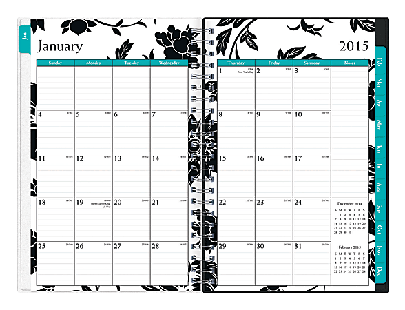 Blue Sky Wire O WeeklyMonthly Planner 5 x 8 50percent Recycled January ...