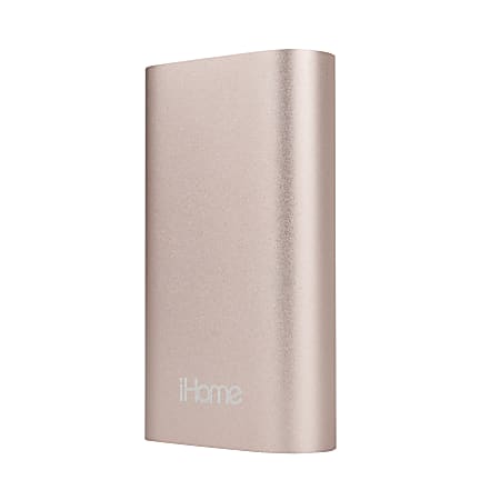 iHome SuperCharge 4400 mAh Power Bank 7 H x 4 W x 1 D Rose Gold IH ...