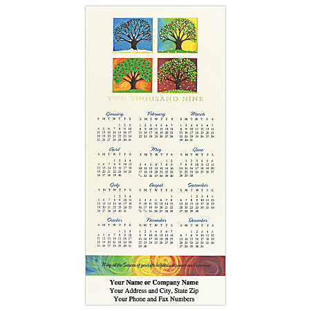 The Four Seasons Personalized Calendar Cards 7 78 x 5 58 Box Of 25 ...