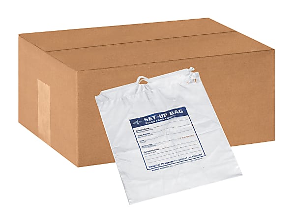 Medline Respiratory Patient Set Up Bag 12 x 16 BlueClear Case Of 500 ...