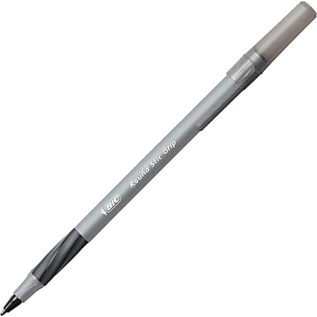 BIC Round Stic Grip Xtra Comfort Ballpoint Pens Medium Point 1.2 mm ...
