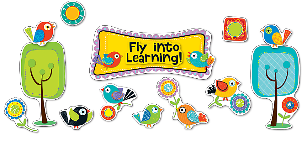 Carson Dellosa Boho Birds Fly Into Learning Bulletin Board Set