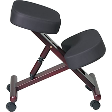 WorkSmart Kneeling Chair Black Seat Color Memory Foam Seat Material ...