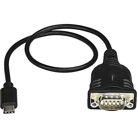 StarTech.com USB C to Serial Adapter Cable with COM Port Retention 16 ...