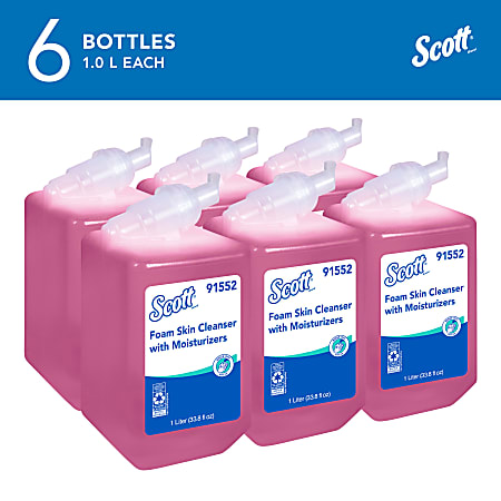 Scott Foam Skin Cleanser Soap Floral Scent 33.8 Oz Case Of 6 Bottles ...