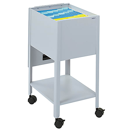 Safco Mobile Steel Tub File Letter Size Gray - Office Depot