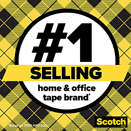 Scotch Double Sided Tape Permanent 1 Tape Roll with Dispenser 34 in x ...