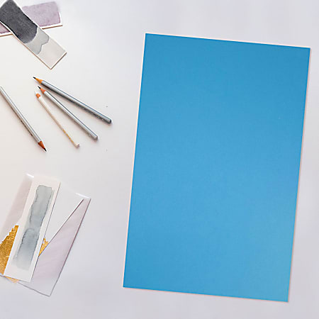 JAM Paper Card Stock Blue Ledger 11 x 17 65 Lb 30percent Recycled Pack ...