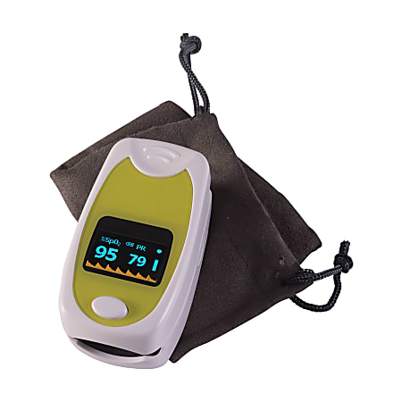 HealthSmart Deluxe Fingertip Pulse Oximeter Green - ODP Business Solutions