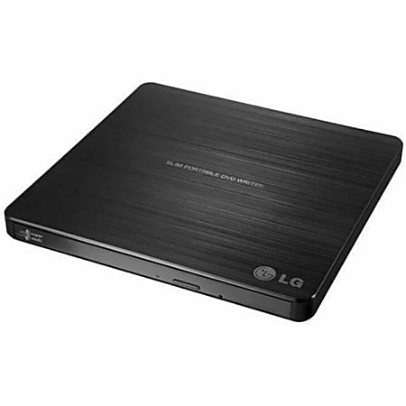 LG GP60NB50 External Ultra Slim DVD Rewriter USB 2.0 Black - Office Depot