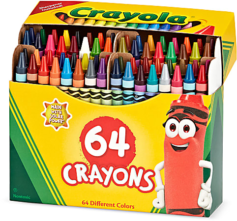 Crayola Standard Crayons With Built In Sharpener Assorted Colors Box Of ...