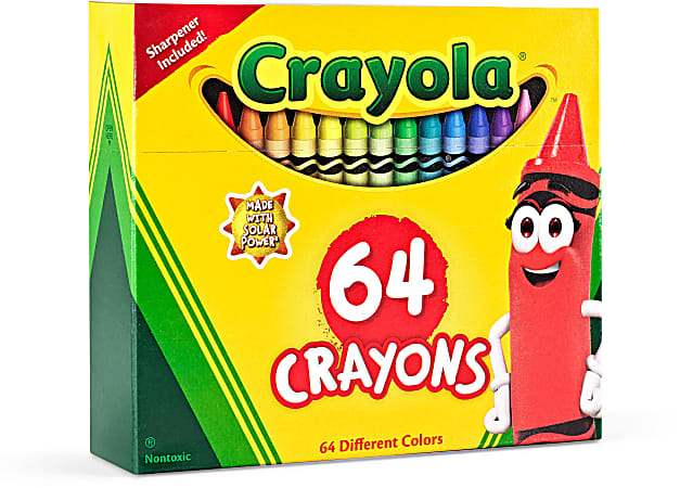Crayola Standard Crayons With Built In Sharpener Assorted Colors Box Of ...