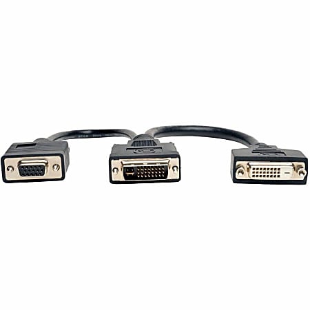 Tripp Lite 6in DVI Digital Y Splitter Cable DVI I M to DVI D F and HD15 ...