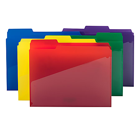 Smead Poly Folders With Slash Pocket Letter Size Assorted Colors Pack ...