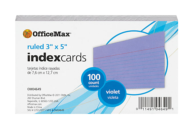 OfficeMax Index Cards - Office Depot