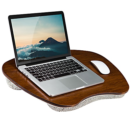 LapGear Bamboo Lap Desk 22 12 x 15 1516 x 2 58 Chestnut Office Depot