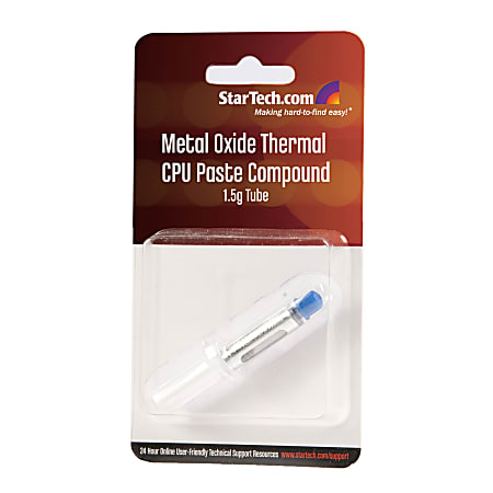 StarTech.com Metal Oxide Thermal CPU Paste Compound Tube 0.0060 CW ...