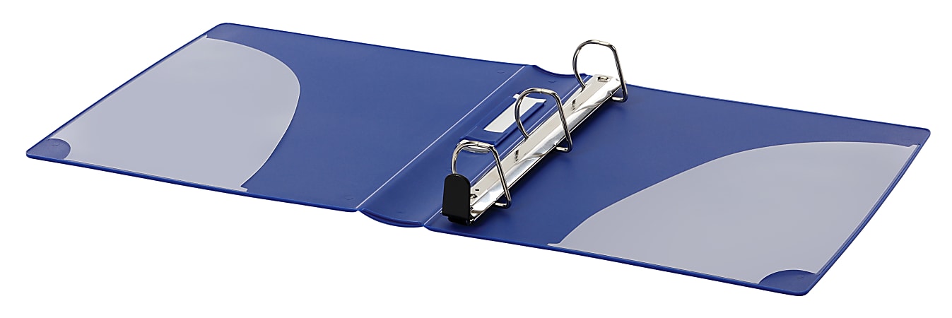 Office Depot Brand Everbind View 3 Ring Binder 1 12 D Rings Blue ...