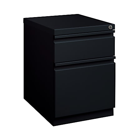 WorkPro 19 78 D Vertical 2 Drawer Mobile Pedestal File Cabinet Black ...