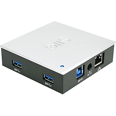 SIIG USB 3.0 2.0 Hub with Gigabit Ethernet and 5V4A Adapter - Office Depot