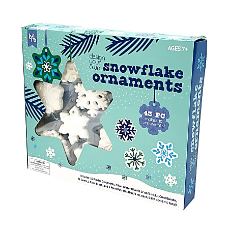 Little Yellow Bicycle Plaster Snowflake Kit Blue Set Of 43 - Office Depot