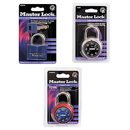 Master Lock Laminated Padlock Brass Blue - Office Depot