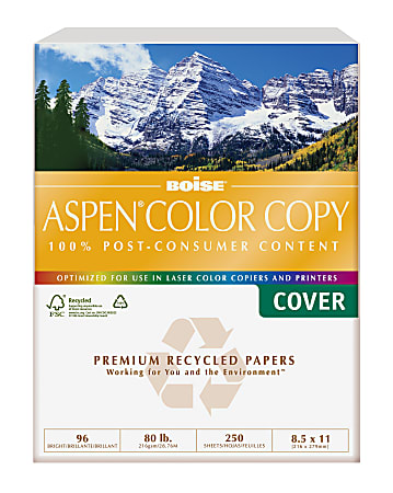 Boise ASPEN Premium Color Copy Paper Letter Paper Size 96 Brightness 80 ...