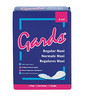 Hospeco Gards Maxi Pads 4 Carton Of 250 - Office Depot