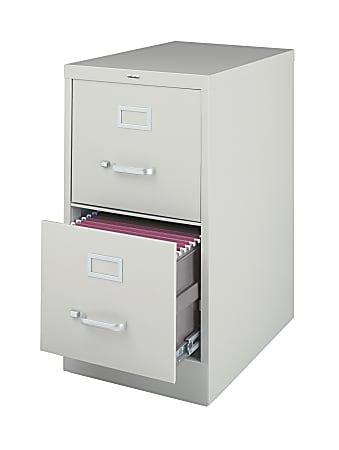 OfficeMax Letter Size Vertical File Cabinet 2 Drawers 28 12 H x 15 W x ...