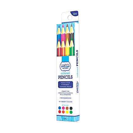 Artskills Premium Color Pencils 2.5 mm Assorted Colors Pack Of 8 ...
