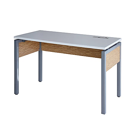 Z Line Designs Z Tech Modular 48 W Desk OakSilverWhite - Office Depot