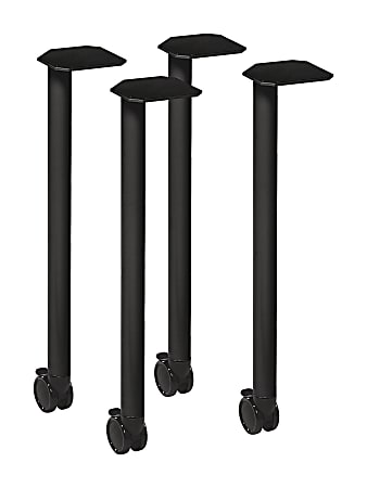 HON Huddles Series Post Leg Base With Casters Black - Office Depot