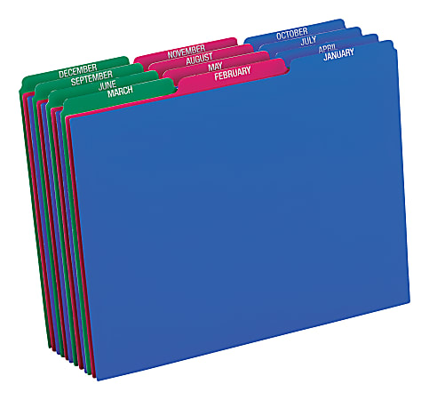 OfficeMax File Guides Jan Dec Assorted - Office Depot