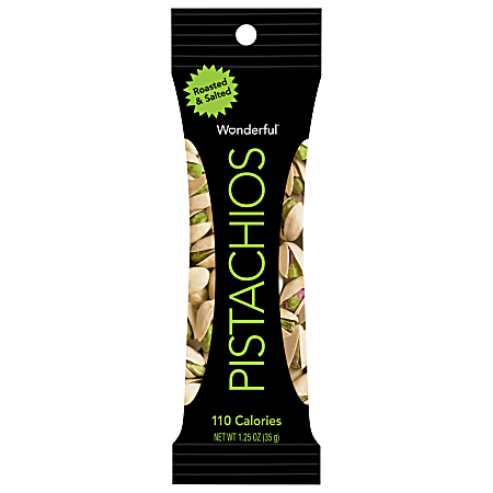 Wonderful Pistachios No Shell Roasted Salted 1.25 oz - Office Depot