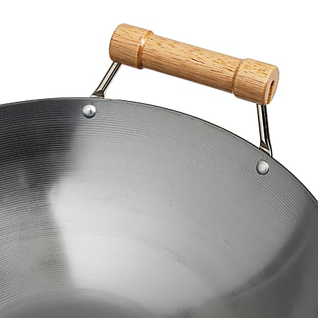 Joyce Chen Classic Series Carbon Steel Round Bottom Wok With Birch ...