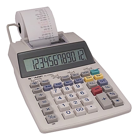Sharp EL 1750V Printing Calculator - Office Depot