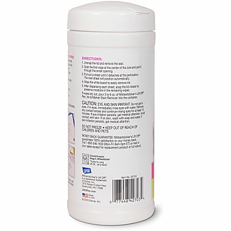Motsenbockers Lift Off Dry Erase Cleaner Wipes 7 x 12 Canister Of 30 ...