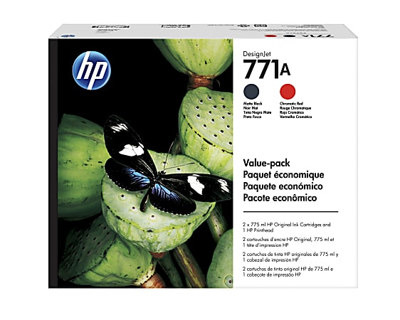 HP 771 P2V47A Black/Red Printhead