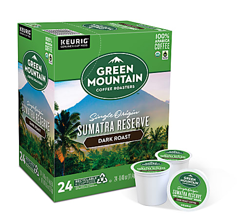 Green Mountain Coffee Single Serve Coffee K Cup Sumatran Reserve Carton ...