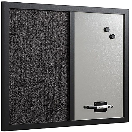 MasterVision Magnetic Dry Erase WhiteboardFabric Bulletin Combination ...