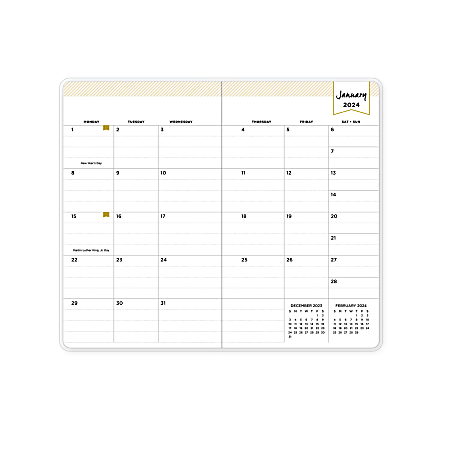 2024 2025 Day Designer Rosette 2 Year Monthly Planning Calendar 3 58 x ...