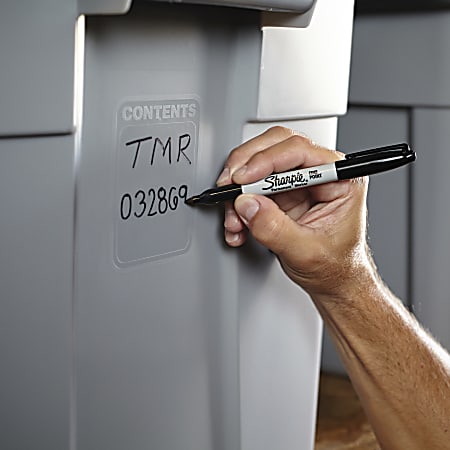 Sharpie Fine Point Permanent Markers Gray Barrel Black Ink Pack Of 5 ...