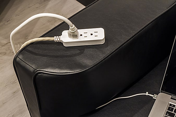 Cordinate 3 Outlet Extension Cord with Surge Protection 10 Braided Cord ...