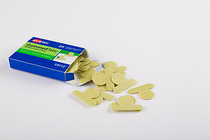 Avery Gummed Index Tabs Round Gray Cloth Box Of 25 - Office Depot