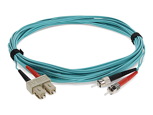 AddOn 3m SC to ST OM3 Aqua Patch Cable Patch cable SCUPC multi mode M ...